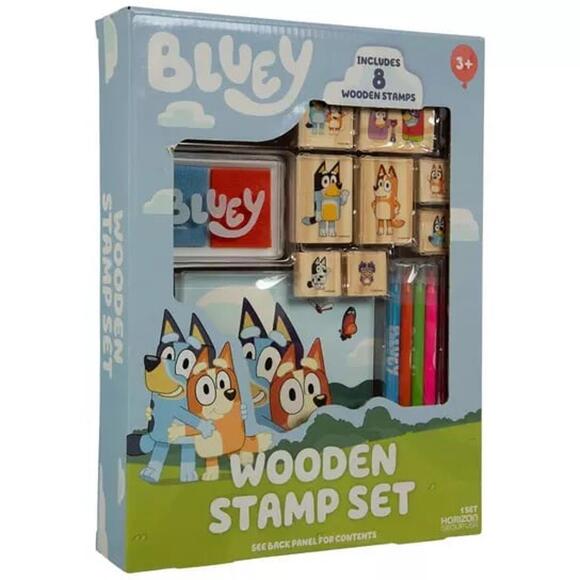 Nickelodeon | Other | Bluey Wooden Stamp Set Brand New | Poshmark